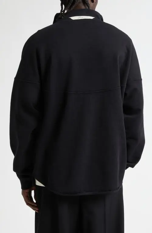 Jacquemus The Rond Carré Half Zip Sweatshirt - Black
