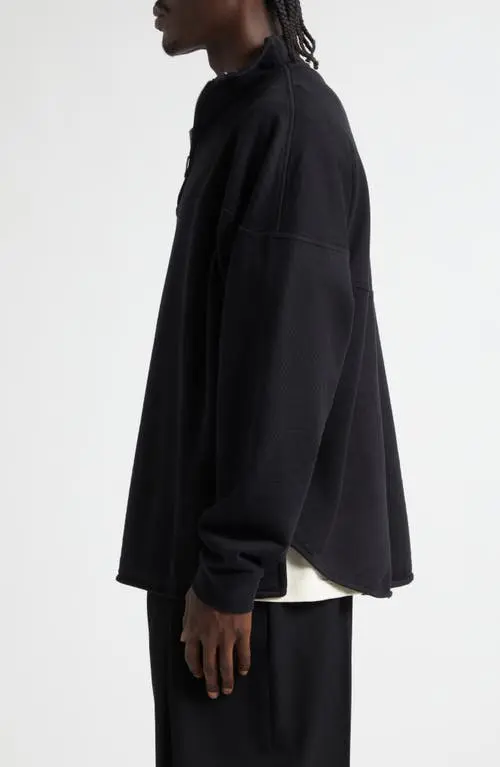 Jacquemus The Rond Carré Half Zip Sweatshirt - Black