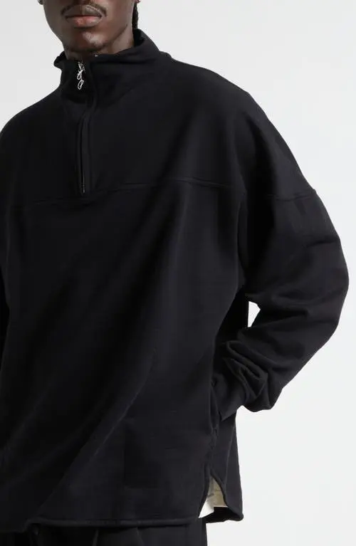Jacquemus The Rond Carré Half Zip Sweatshirt - Black