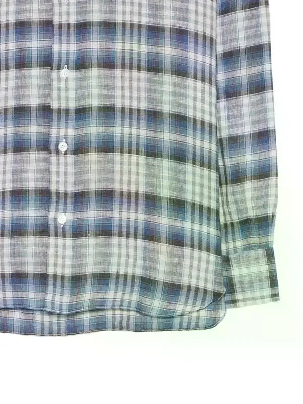 BARBA NAPOLI Check-pattern Long-sleeve Shirt