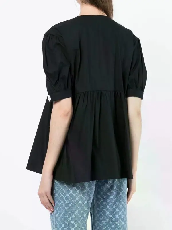 Vivetta Colour-block Ruffled Blouse