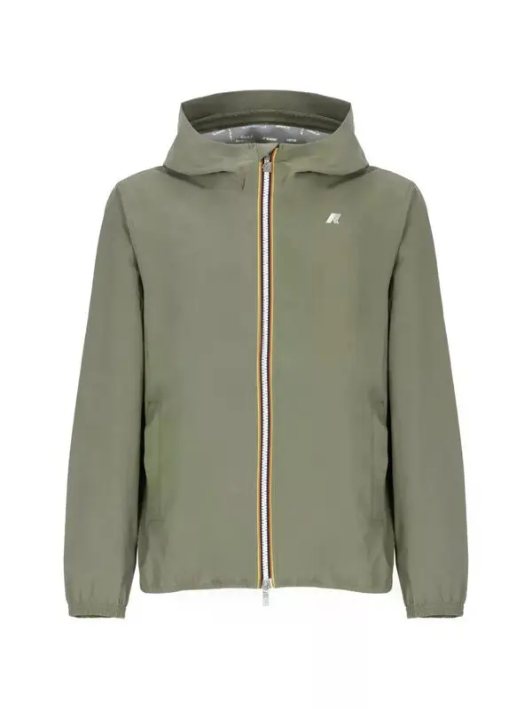 K-WAY Hooded Logo-print Jacket - Green