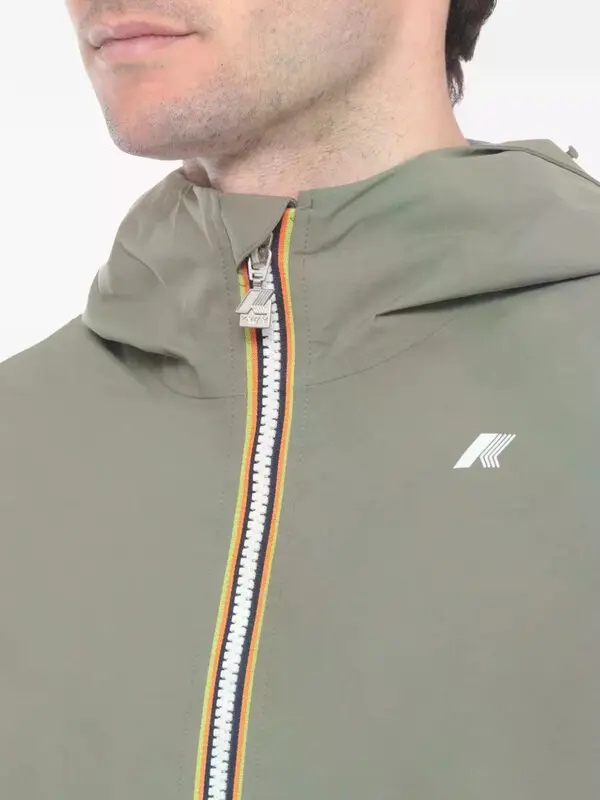 K-WAY Hooded Logo-print Jacket - Green