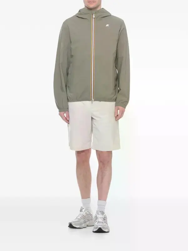 K-WAY Hooded Logo-print Jacket - Green