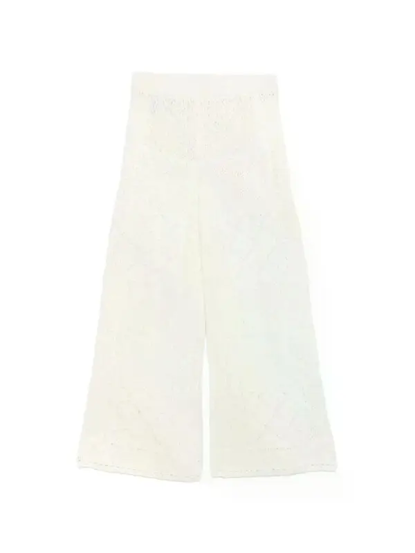 Ba&sh Patchwork Crochet-knit Trousers - Neutrals