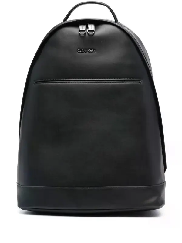 Calvin Klein Logo-plaque Leather Backpack
