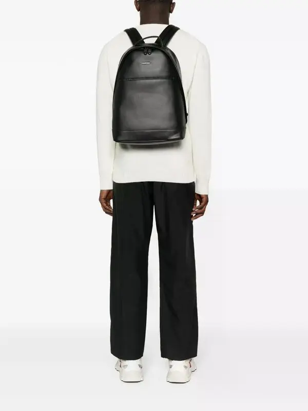 Calvin Klein Logo-plaque Leather Backpack