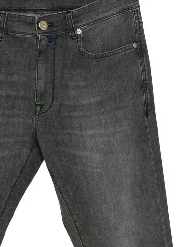 Incotex Belt-loop Faded-effect Jeans