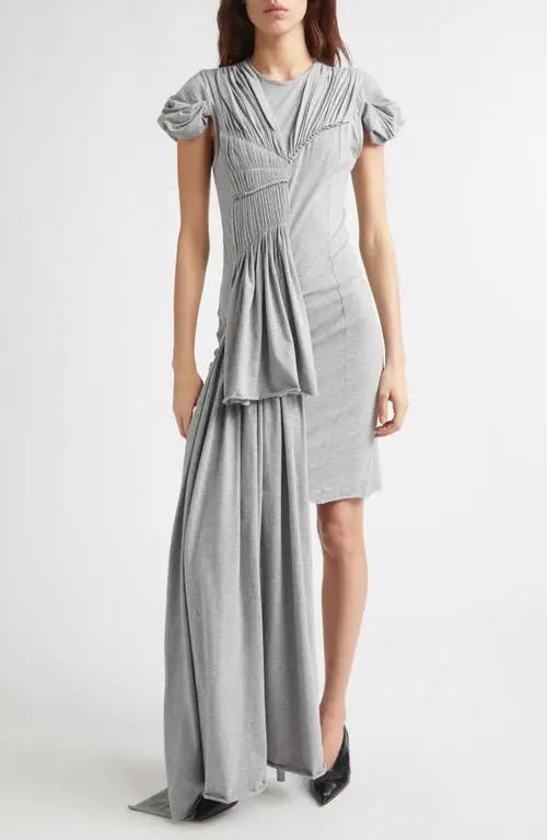 JULIE KEGELS Draped Cotton Jersey Dress