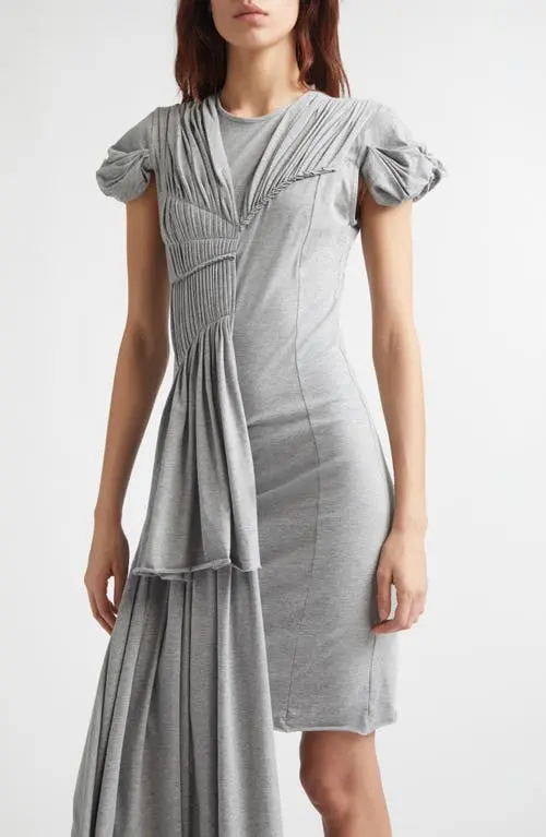 JULIE KEGELS Draped Cotton Jersey Dress