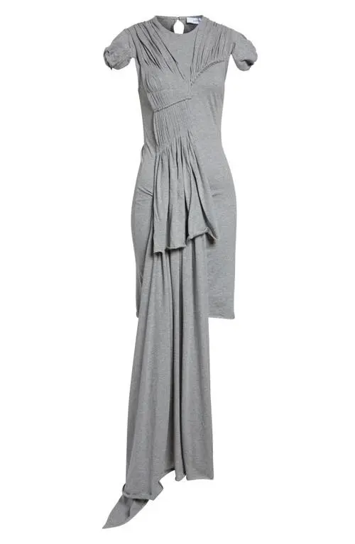 JULIE KEGELS Draped Cotton Jersey Dress