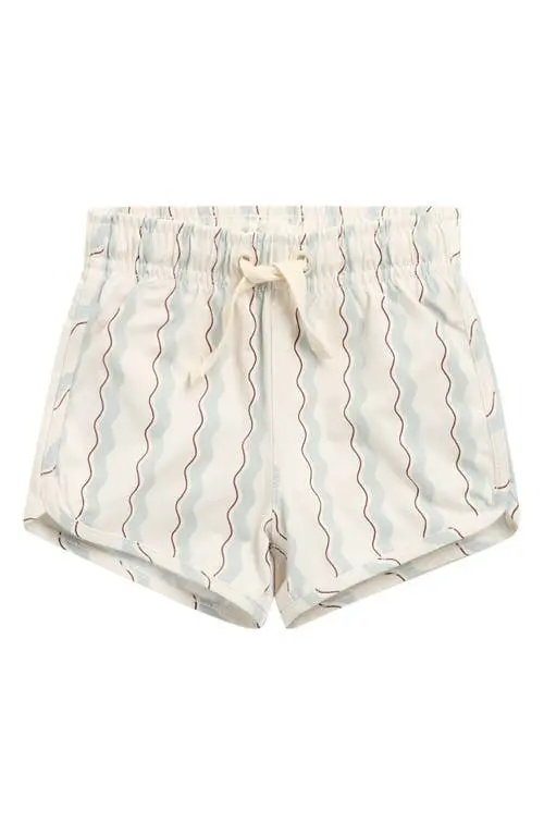 RYLEE + CRU Wave Stripe Swim Trunks - Natural