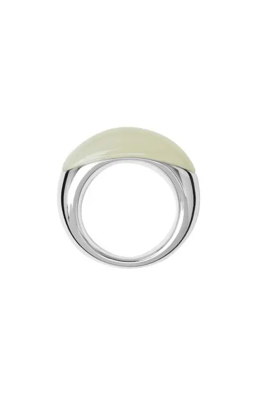 Lié Studio The Beatrice Ring - Green Serpentine Silver
