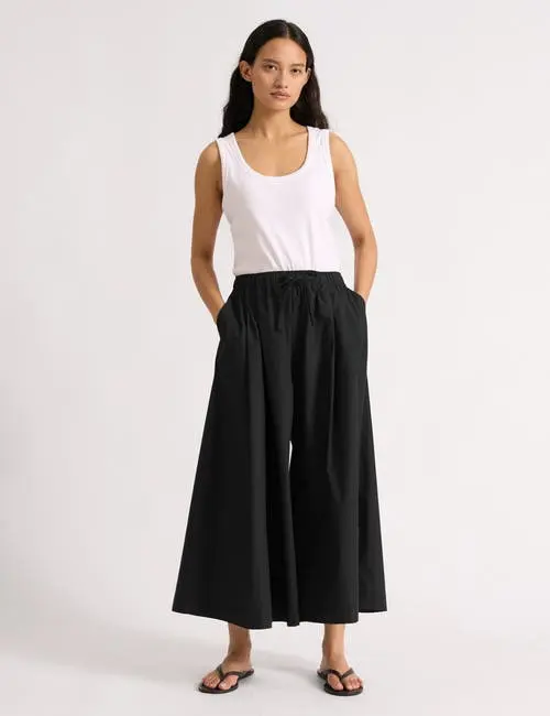 ALBARAY Cotton Wide Leg Culottes