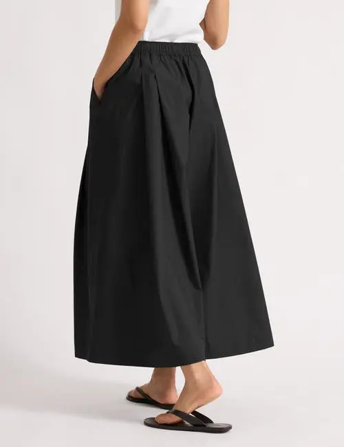 ALBARAY Cotton Wide Leg Culottes