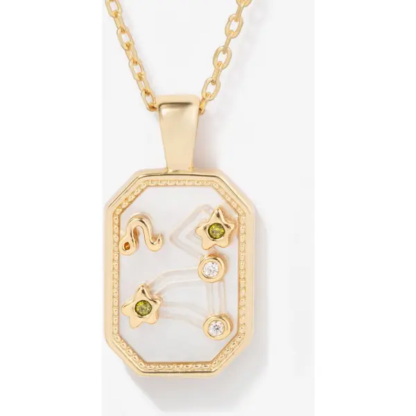 LITTLE SKY STONE Birthstone Zodiac Pendant Necklace - Leo/august