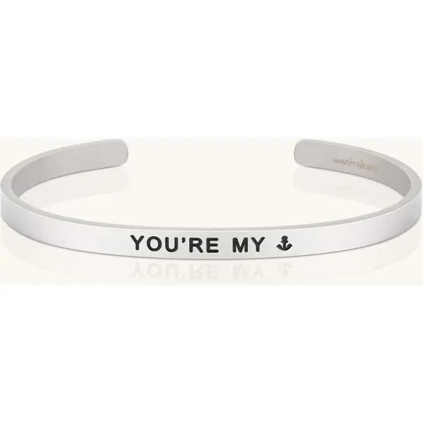 MANTRA You're My Anchor Bracelet - Silver