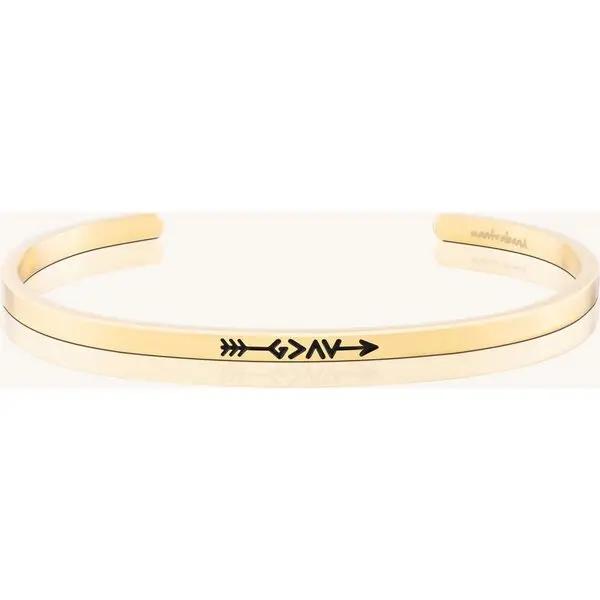 MANTRA God Is Greater Than The Highs And The Lows Bangle - Yellow Gold