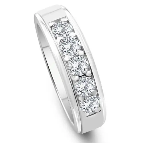 BLISS DIAMOND 1 1/2ct Lab Grown Diamond Ring In 10k Gold Five Stone