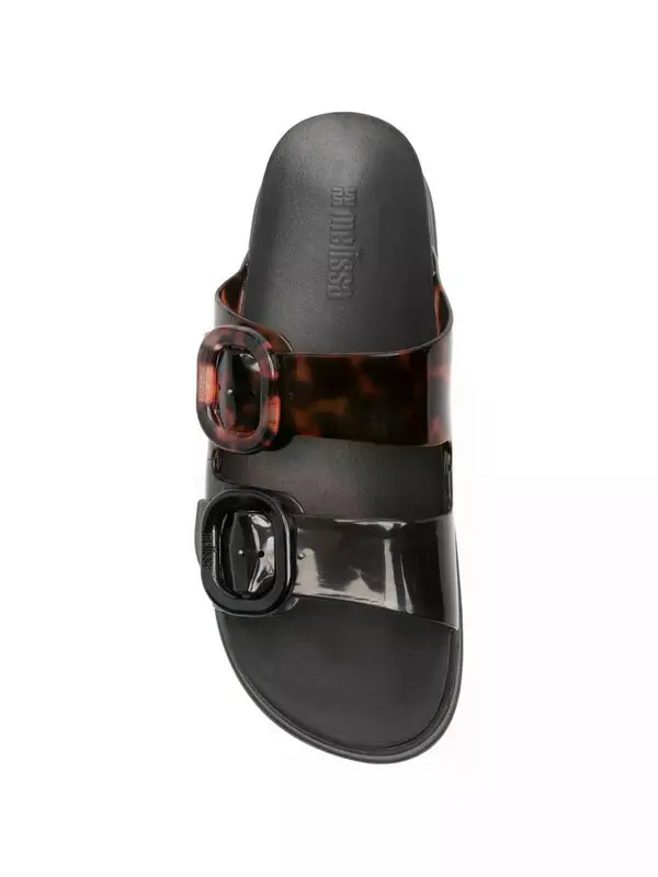Melissa Tortoiseshell Buckle-strap Platform Sandals - Black