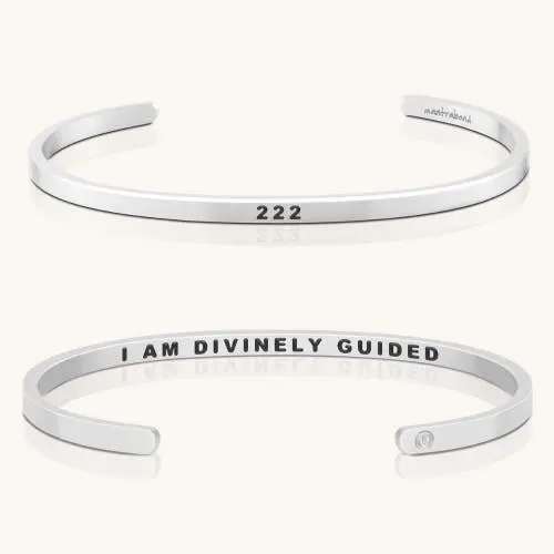 MANTRA Angel Number 222 Bangle - Silver