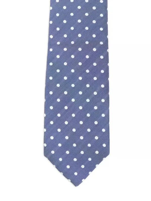 BARBA NAPOLI Polka-dot Neck Tie - Blue