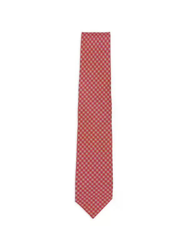 BARBA NAPOLI Floral-pattern Neck Tie - Red