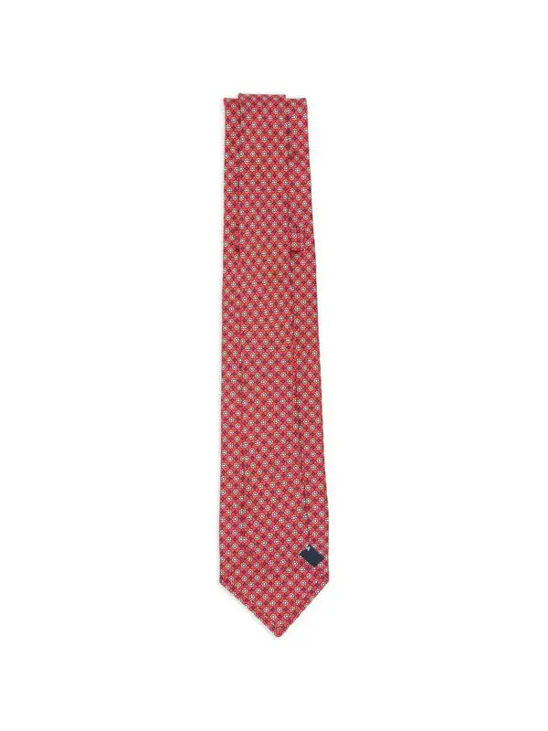 BARBA NAPOLI Floral-pattern Neck Tie - Red