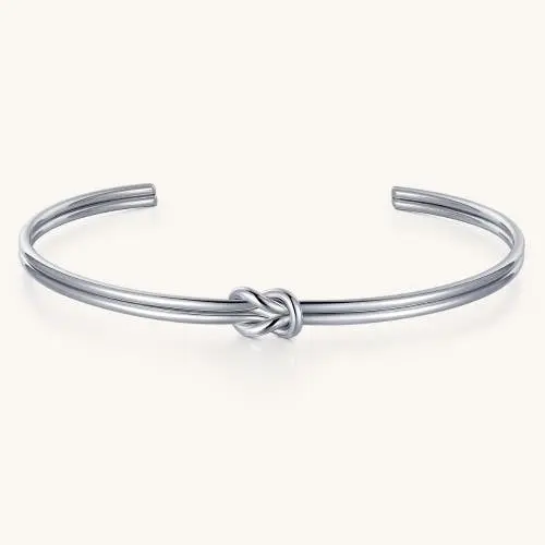 MANTRA Intention Knot Bracelet - Silver