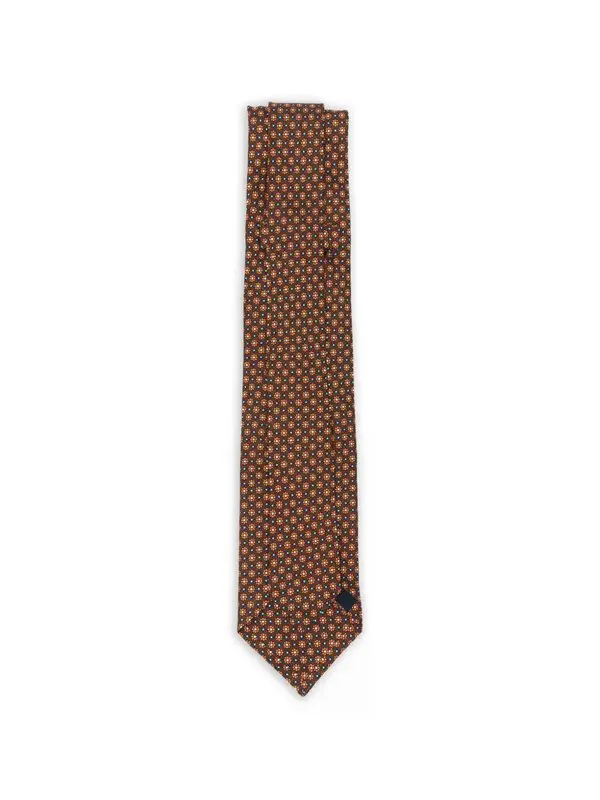 BARBA NAPOLI Floral-print Neck Tie - Brown