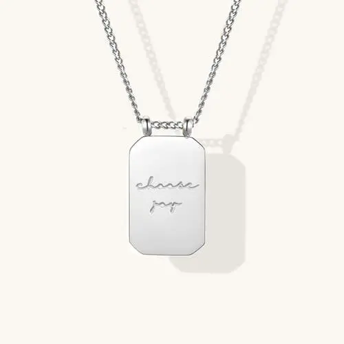 MANTRA Choose Joy Necklace - Silver