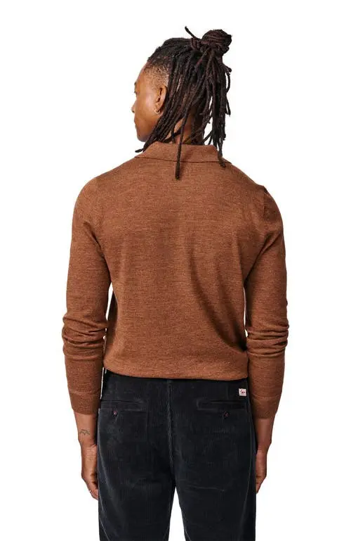AUBIN Chapel Merino Long Sleeve Polo