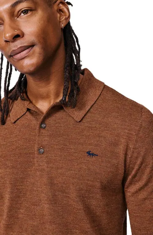 AUBIN Chapel Merino Long Sleeve Polo