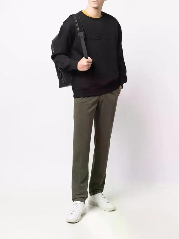 Aspesi Logo-print Crew Neck Sweatshirt - Black