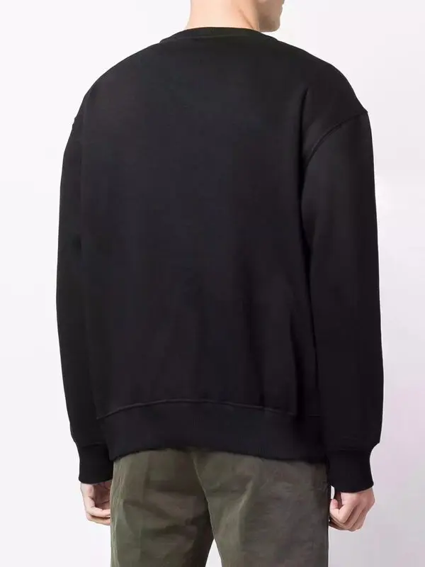 Aspesi Logo-print Crew Neck Sweatshirt - Black