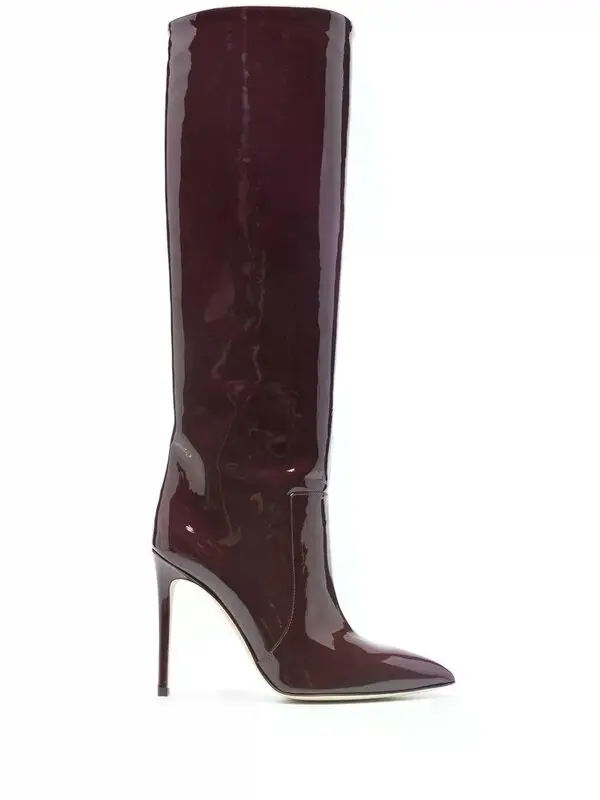 Paris Texas Patent Leather Knee-high Stiletto Boots - Red