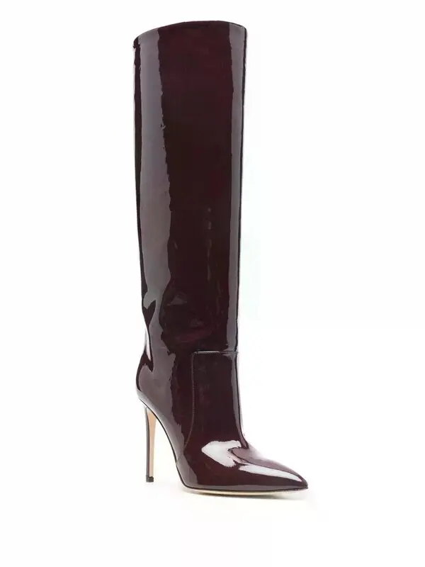 Paris Texas Patent Leather Knee-high Stiletto Boots - Red