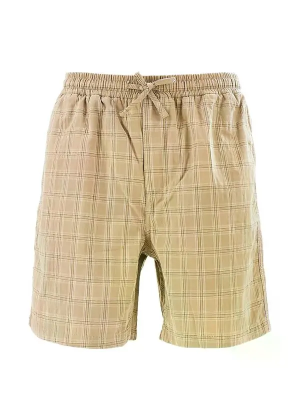 FORET Check-pattern Drawstring Shorts