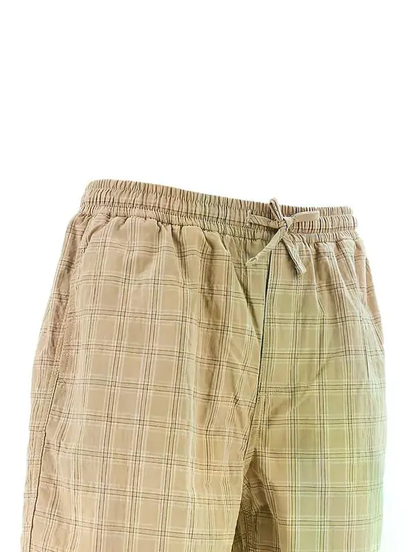 FORET Check-pattern Drawstring Shorts