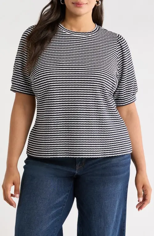 Halogen Stripe Puff Sleeve T-shirt