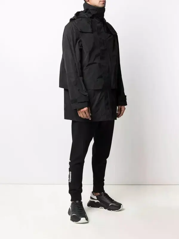 Dsquared2 Logo-print Hooded Mid-length Coat