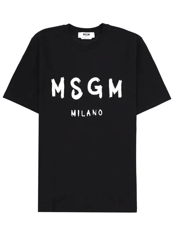 MSGM T-shirt In Cotone - Black