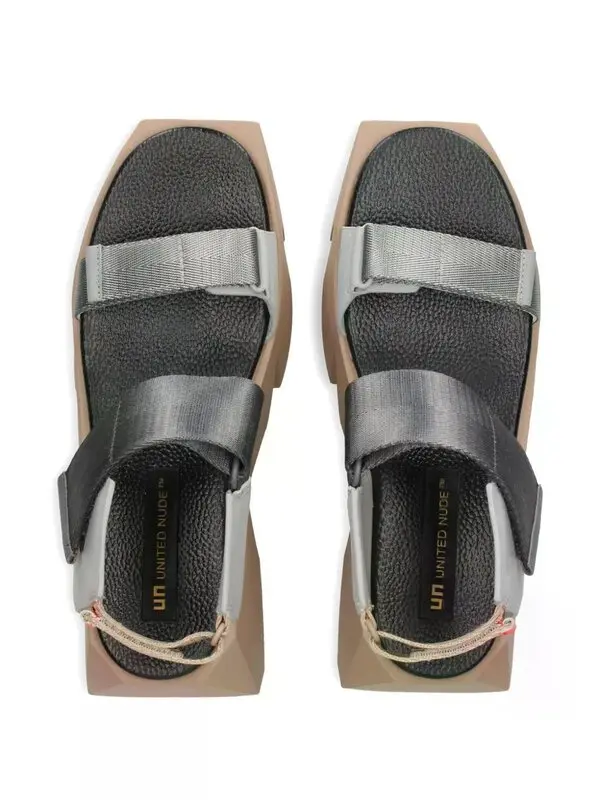 United Nude Touch-strap Platform Sandals - Grey