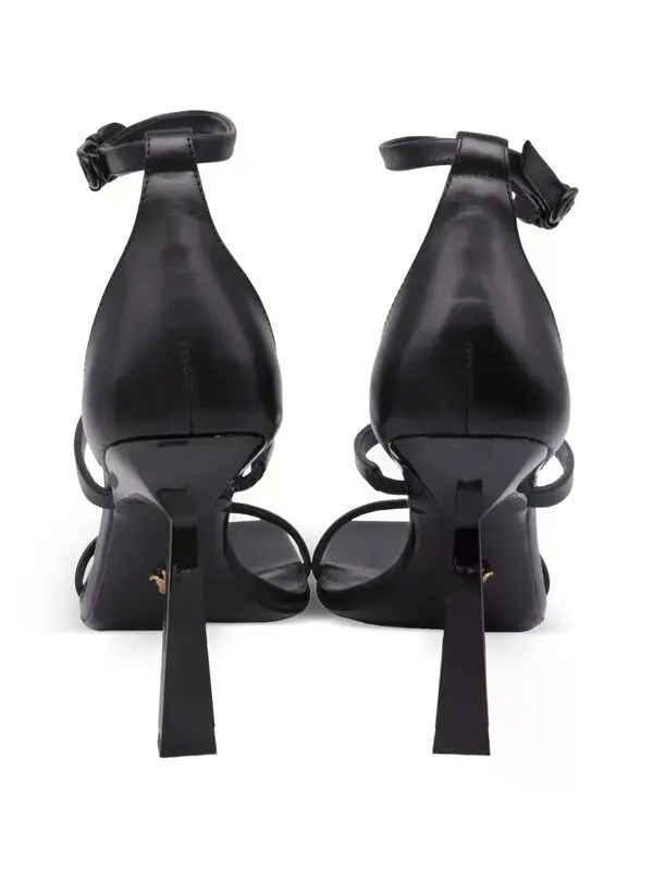 Versace Leather Safety Pin High-heeled Sandals