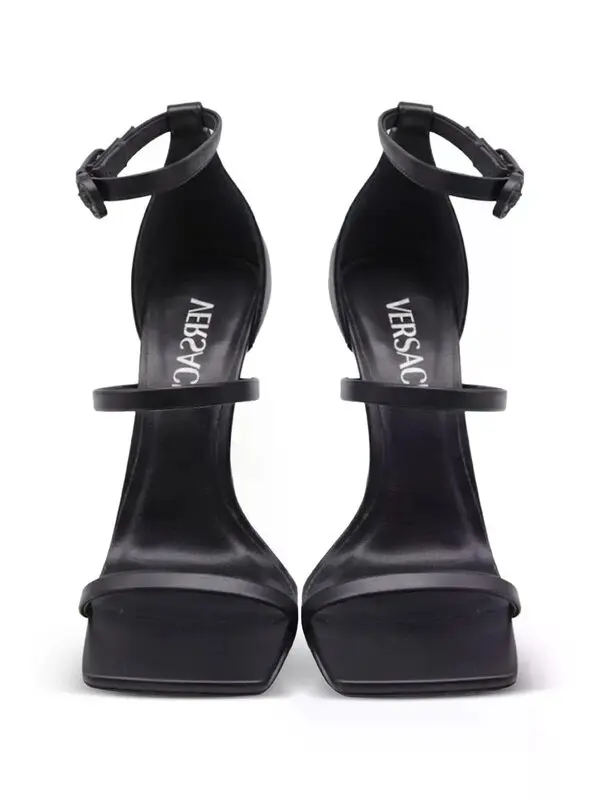 Versace Leather Safety Pin High-heeled Sandals