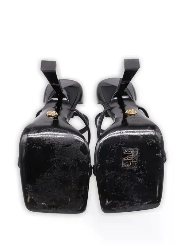 Versace Leather Safety Pin High-heeled Sandals