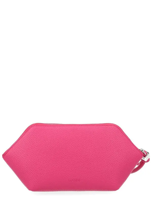 GANNI Logo Pouch - Fuchsia