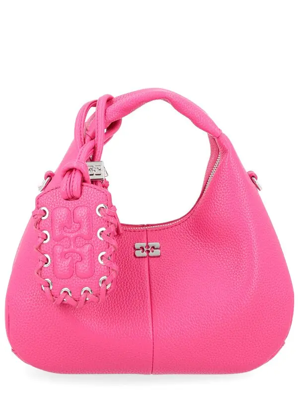 GANNI Mini Hobo Bag - Fuchsia