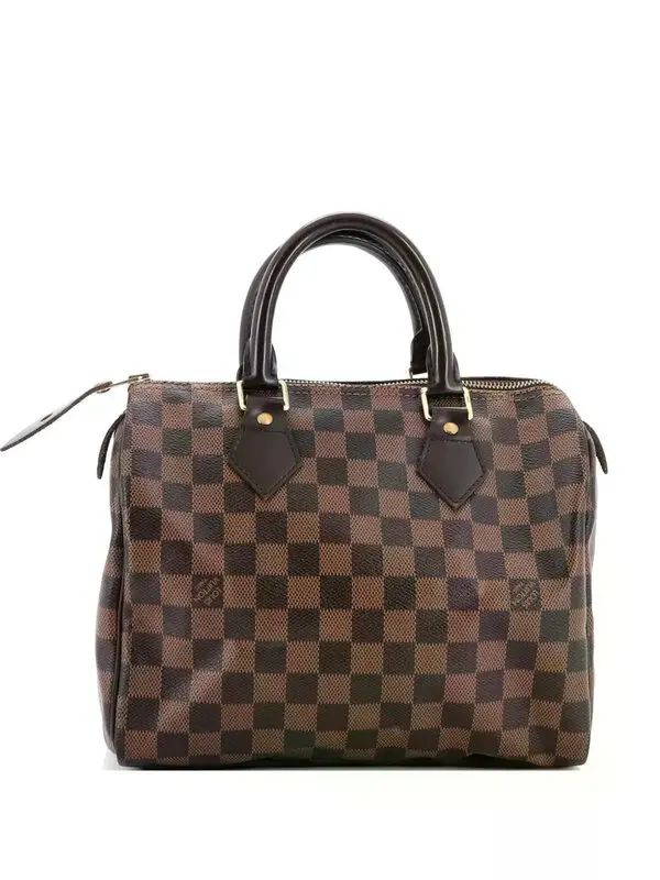 LOUIS VUITTON Speedy Handbag Damier 25 Satchel - Brown