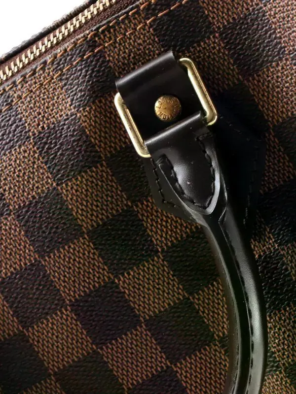 LOUIS VUITTON Speedy Handbag Damier 25 Satchel - Brown